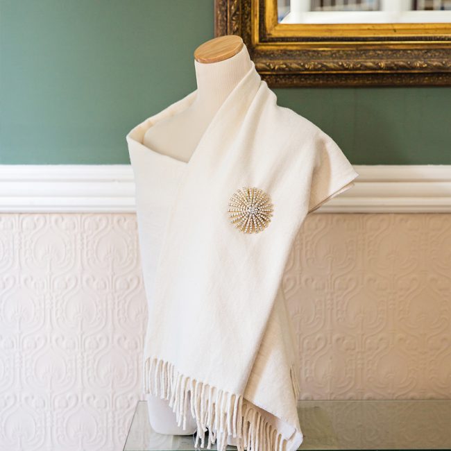 Wool Fringed Wrap - Anlaby